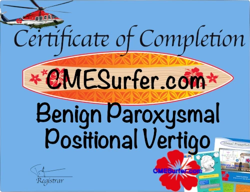 Course Completion Benign Paroxysmal Positional Vertigo Bppv Cme